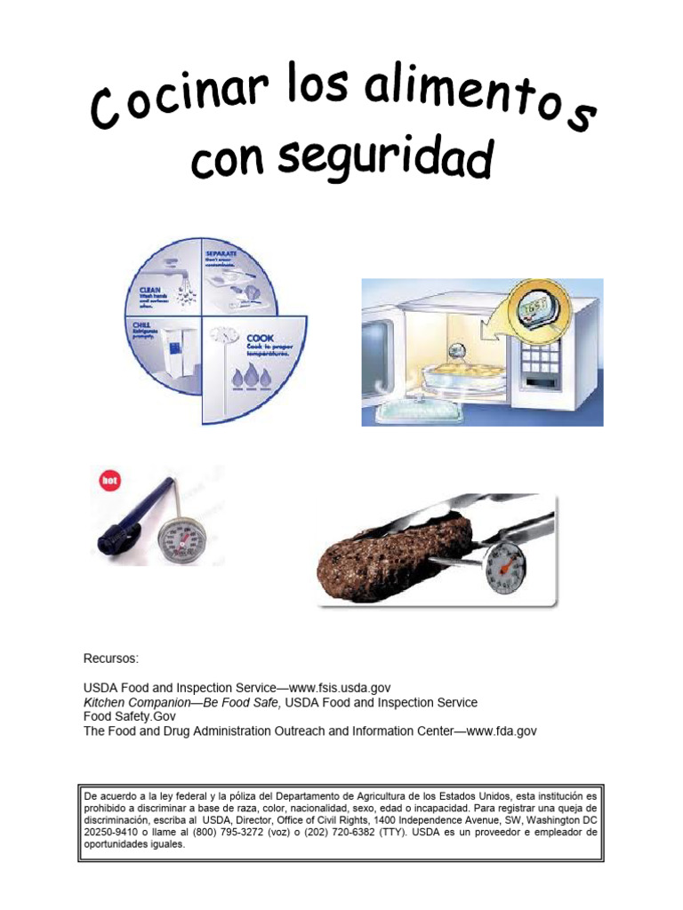Temperaturas Seguras para Cocinar Alimentos | PDF | Cocinando | Carne