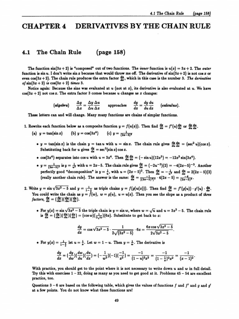 chain rule | PDF | Function (Mathematics) | Trigonometric Functions