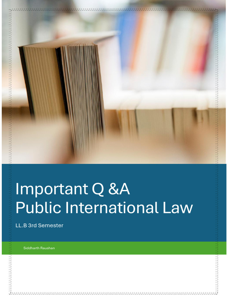 Key Concepts in Public International Law | PDF | Territorial Waters ...