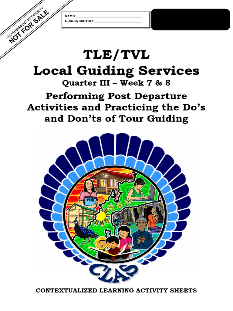 TLE TVL9 12 Local Tour Guiding q3 CLAS4 Performing Post Departure ...