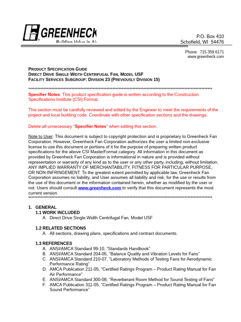 USF Direct Spec | PDF | Bearing (Mechanical) | Specification (Technical Standard)