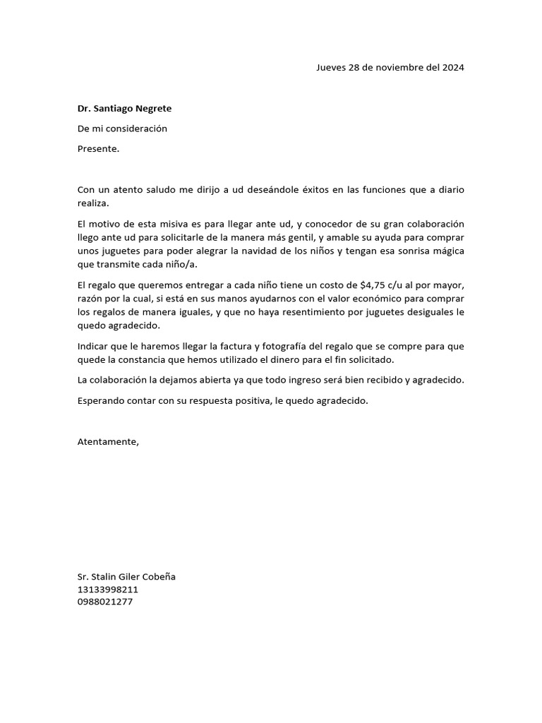 Oficio Navidad | PDF