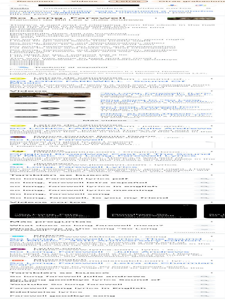 So Long Farewell Lyrics - Buscar Con Google | PDF | Musicals | Musical ...