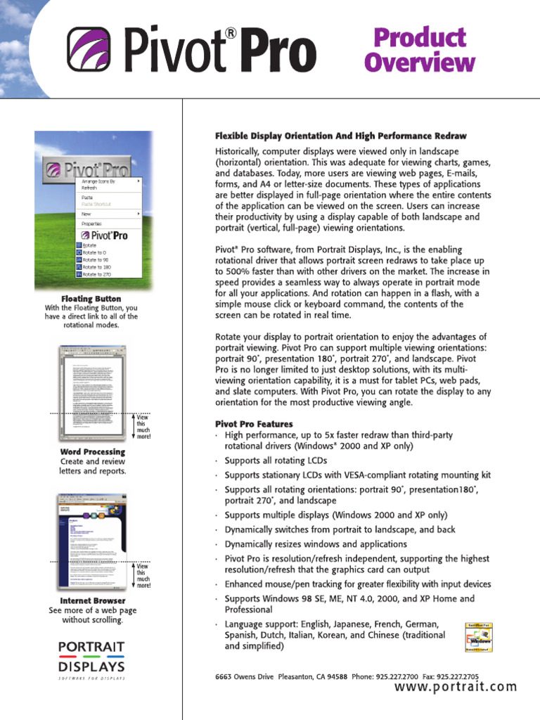 Pivot Pro Overview | PDF
