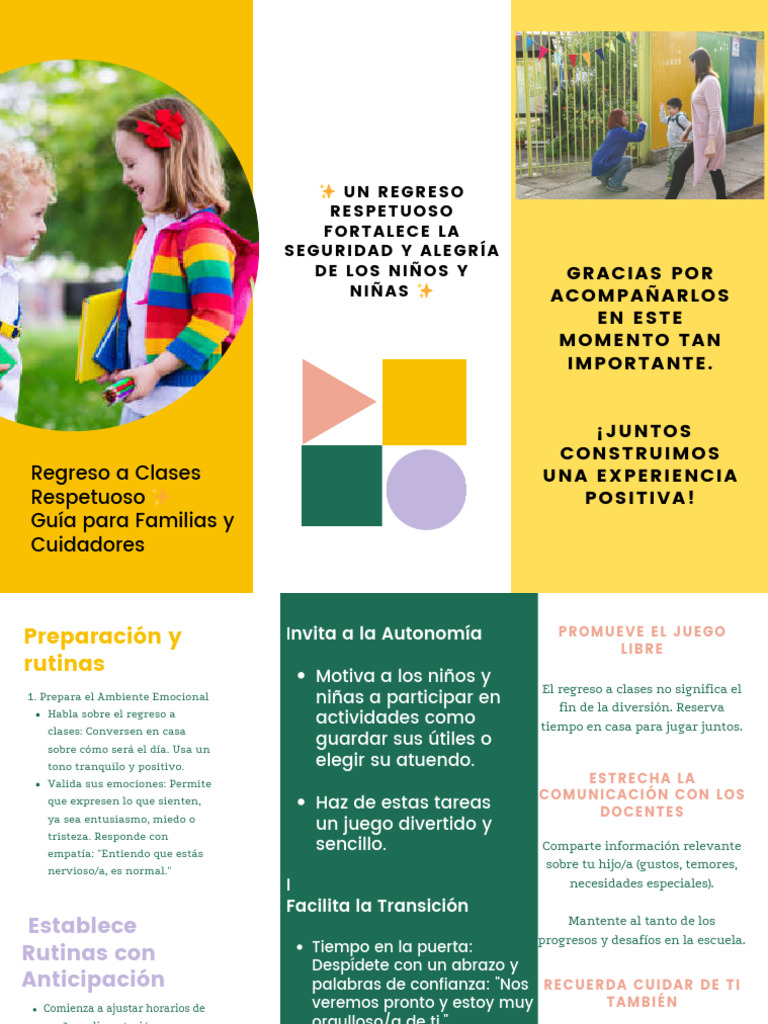 Guía para un Regreso a Clases Respetuoso | PDF | Las emociones | Sicología