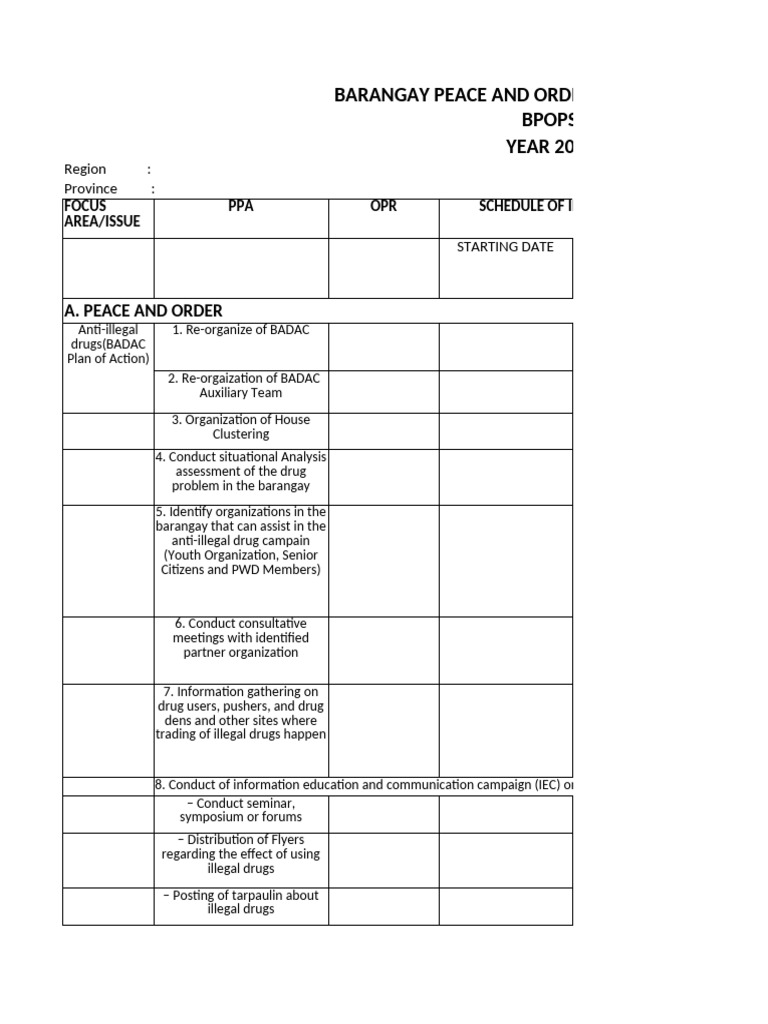 BADAC PLAN 2024 | PDF