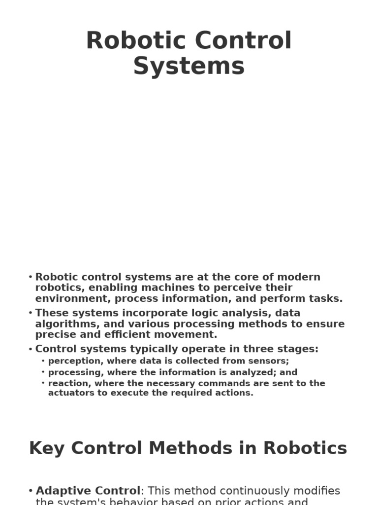 Robotic Control Systems | PDF | Robotics | Robot