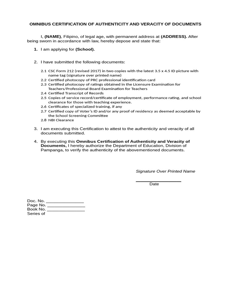 Sample Omnibus | PDF