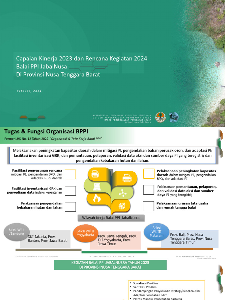 PPI JABALNUSRA - Capaian Kinerja 2023 Dan Rencana Kegiatan 2024 Di Prov NTB (Ed2) | PDF