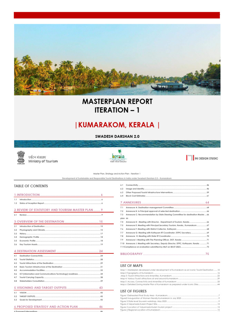Masterplan Report Iteration 1: - Kumarakom, Kerala | PDF | Tourism