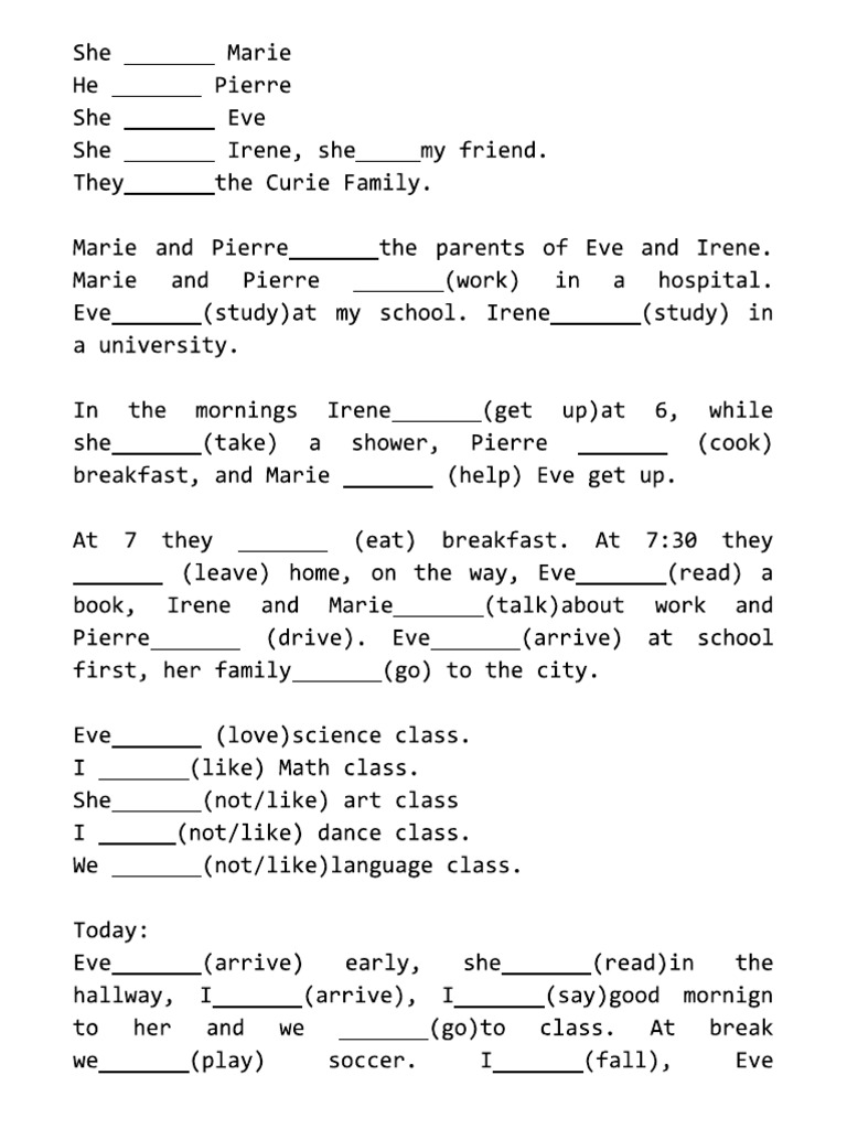 Presente Simple | PDF