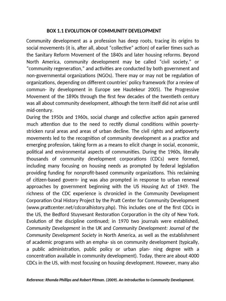 Evolution of Community Development | PDF | Economies
