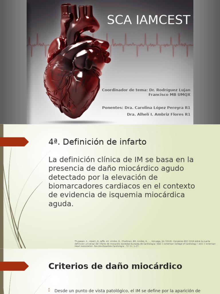 Sca Iamcest | PDF | Infarto de miocardio | Isquemia