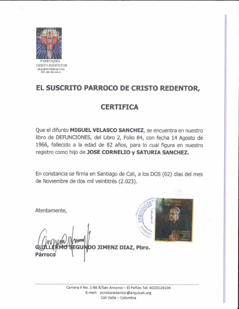Miguel Velasco - Partida | PDF