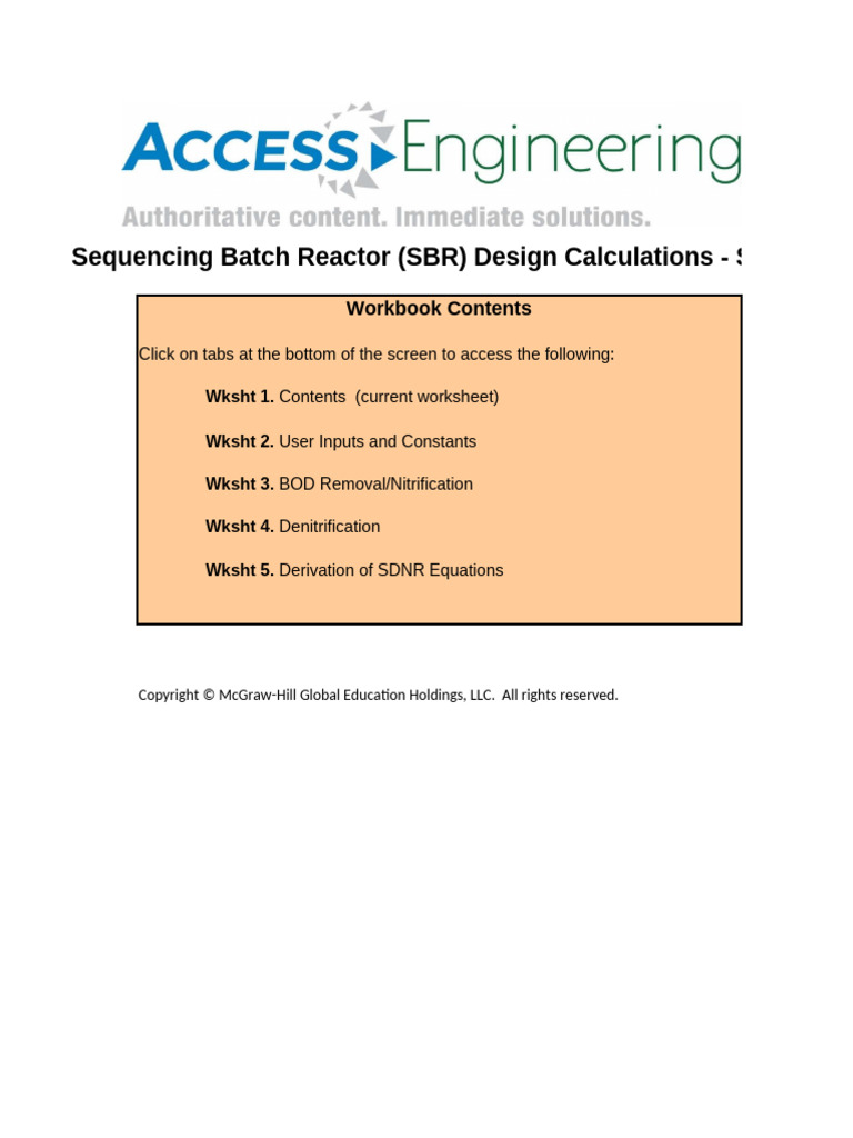SBR Wastewater Treatment Design Calculations SI Units | PDF ...