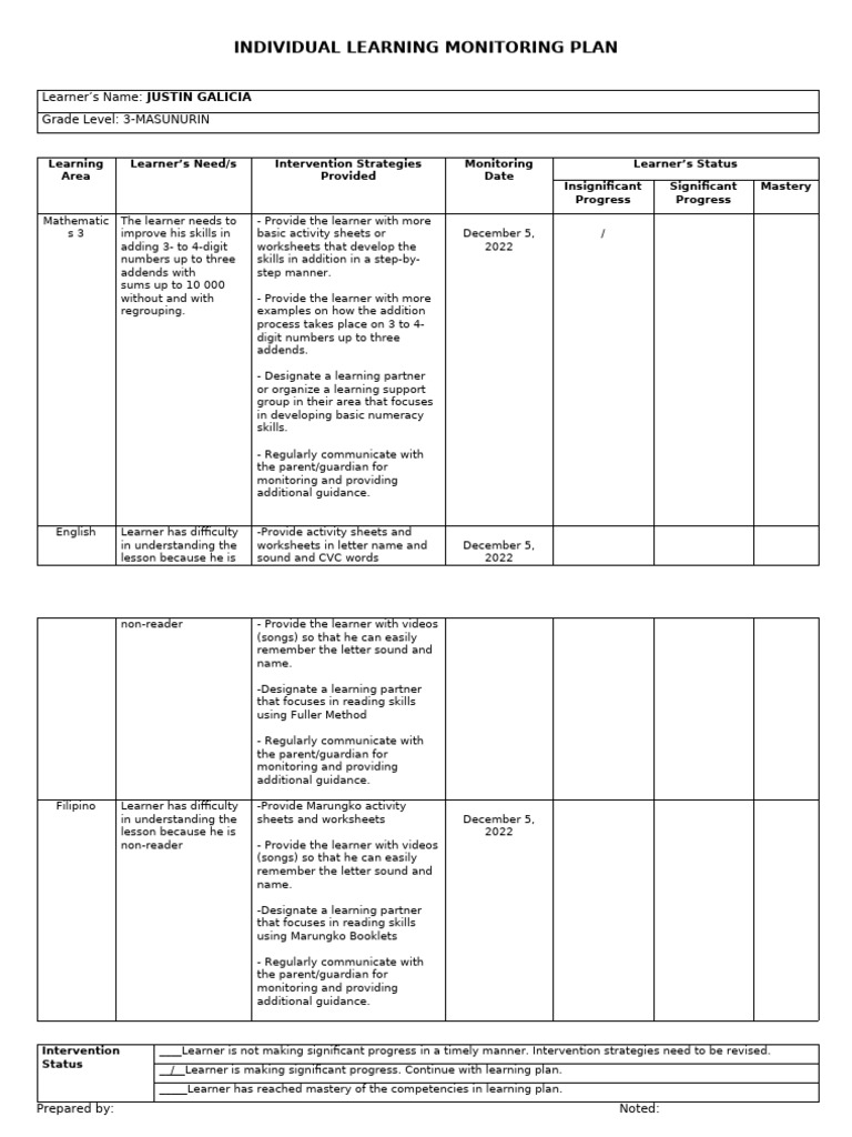 Ilmp Final | PDF | Learning | Worksheet