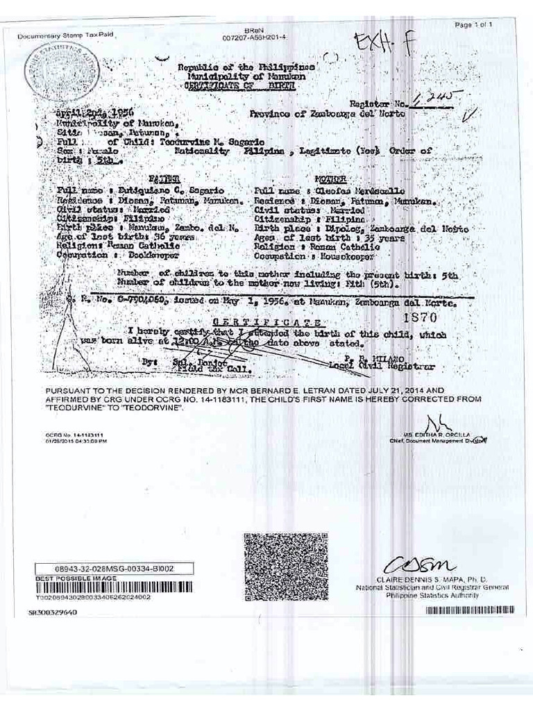 Exhibit F-Petition For Amendment and Alteration in Transfer Certificate of Title No.T-86507.MSP ...