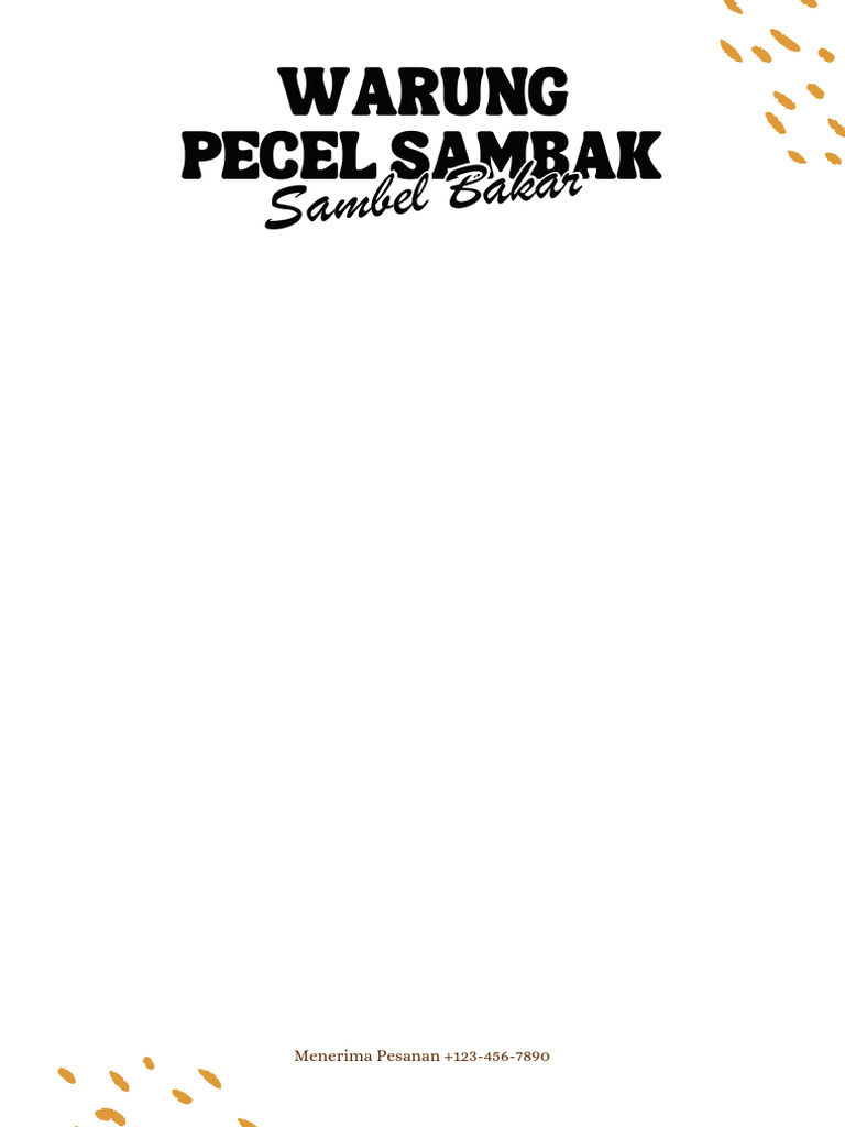 Dokumen A4 Nota Warung Pecel Lele Sederhana Minimalis Krem Dan Hijau | PDF