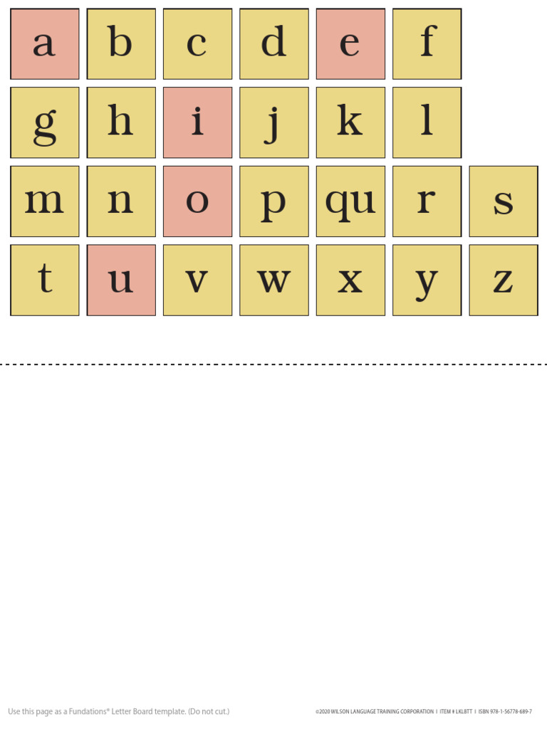Letter Board Template and Tiles LK | PDF