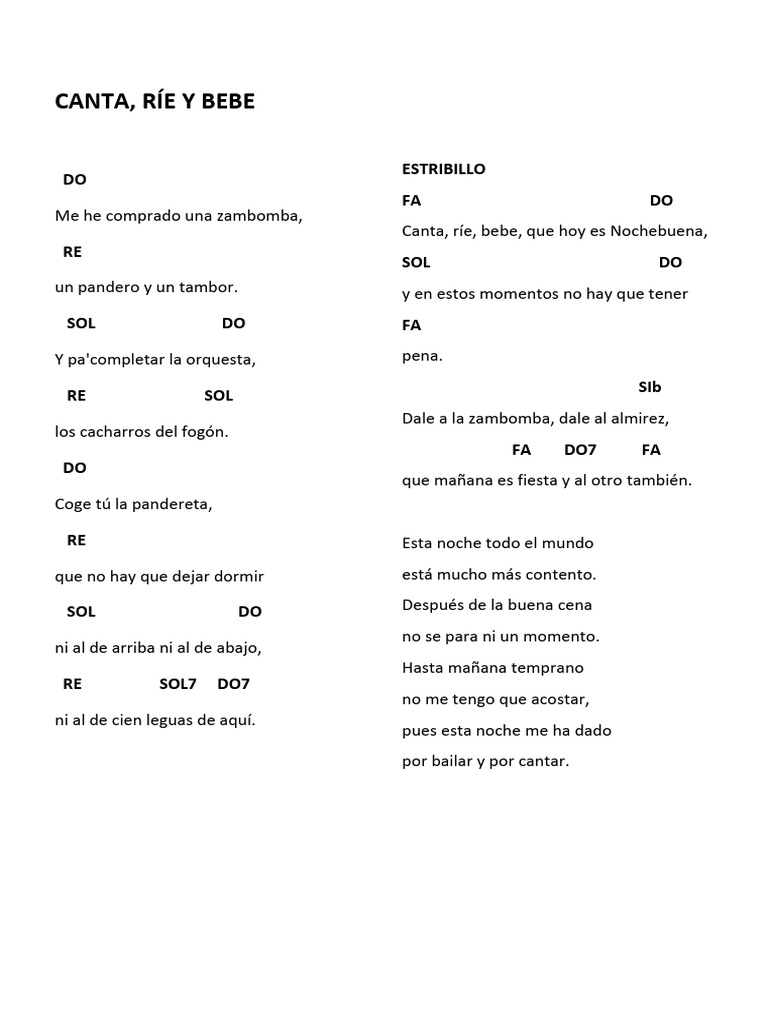 Canta Rie y Bebe | PDF