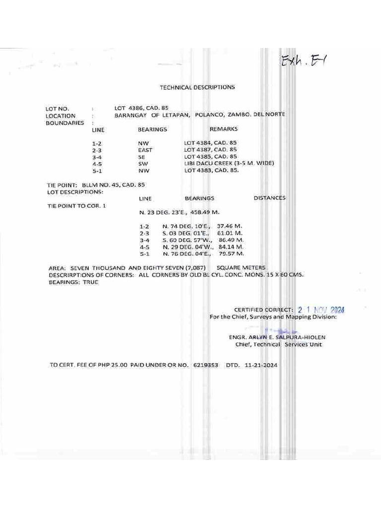 Exhibit E-1-Petition for Judicial Reconstitution of OCT No.11616 under Decree No. 343321.MSP 901 ...