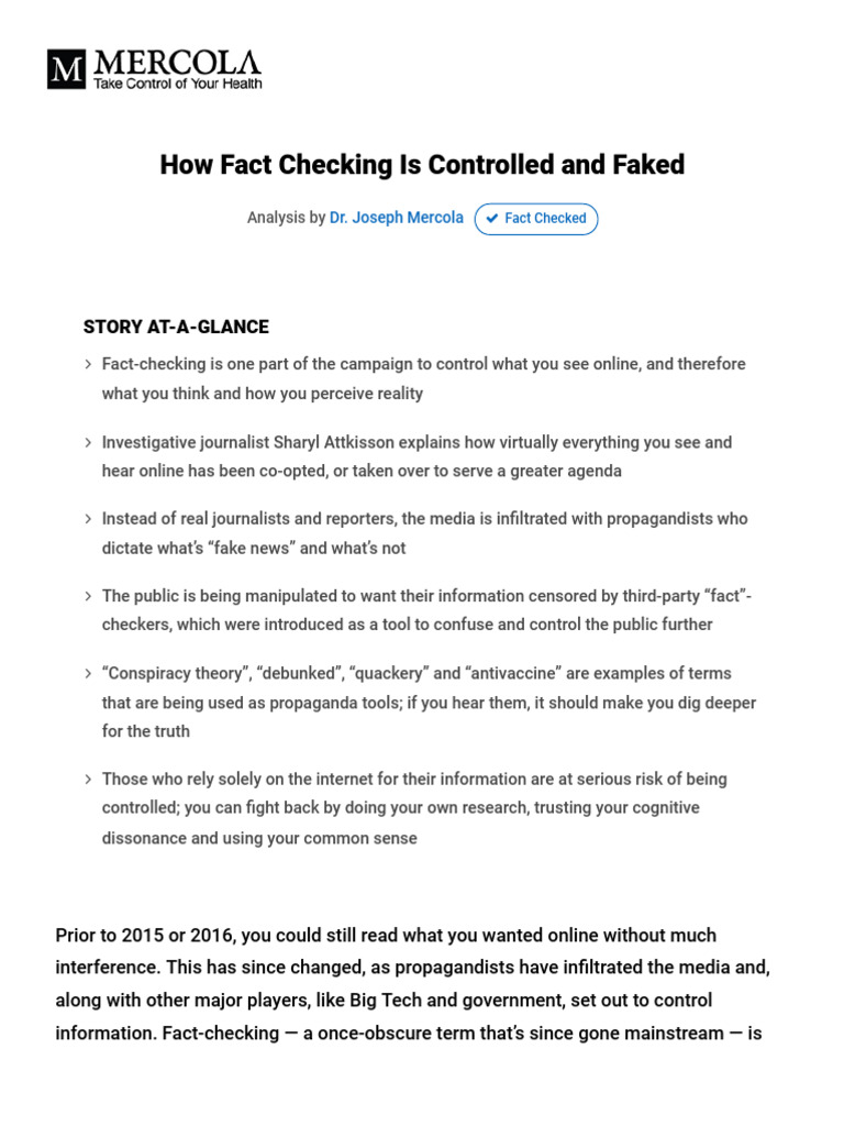 Fact Checking Controlled and Faked PDF | PDF | Propaganda