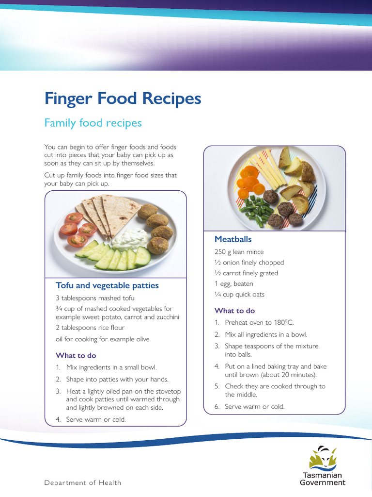 Baby Finger Food Recipes Guide | PDF | Cooking | Potato
