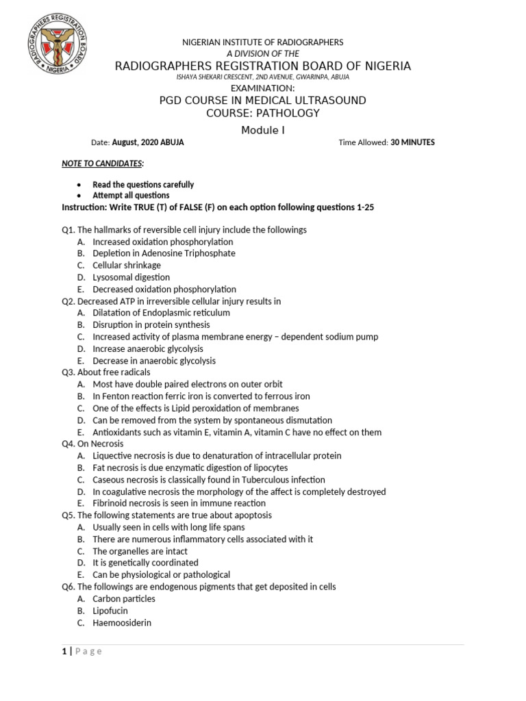 Pathology 1 | PDF | Inflammation | Necrosis