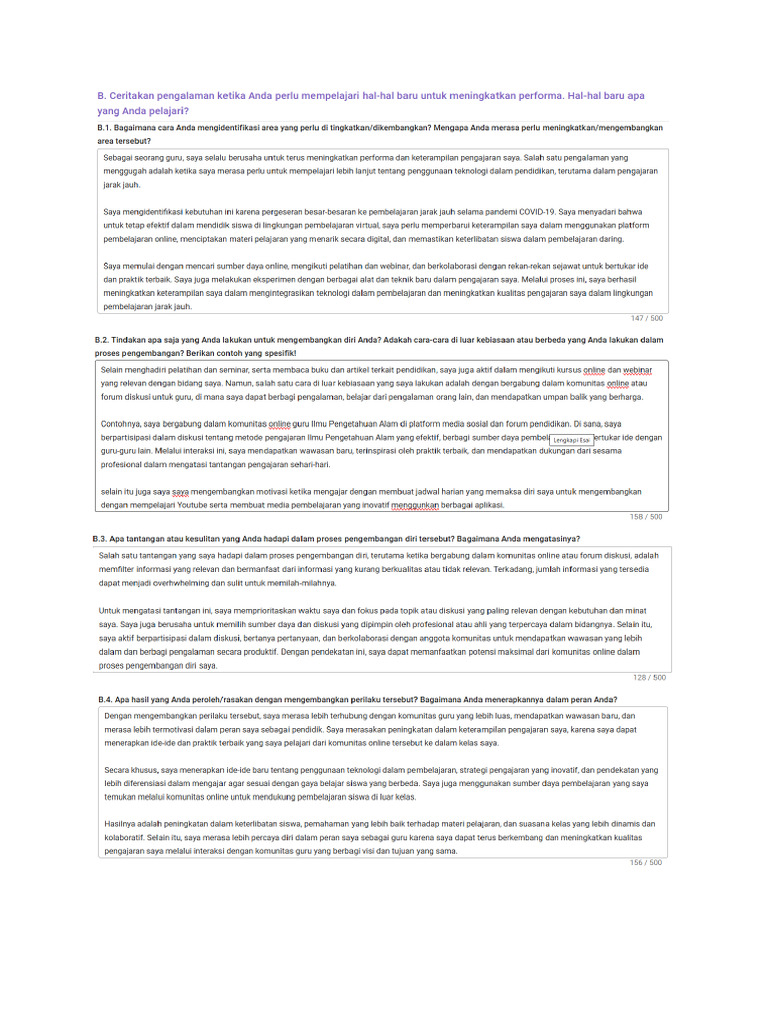 Jawaban Essay PPG Prajabatan 2024 | PDF