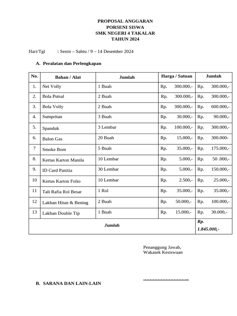 Proposal Porseni 2022 | PDF