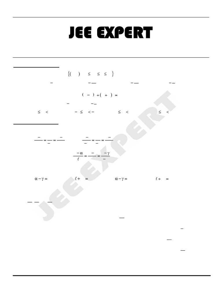 JEE Main Math Practice Assignment | PDF | Mathematics | Elementary Geometry