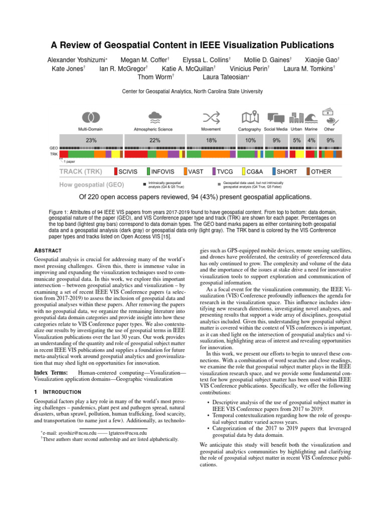 A Review of Geospatial Content in IEEE V | PDF | Geographic Information ...