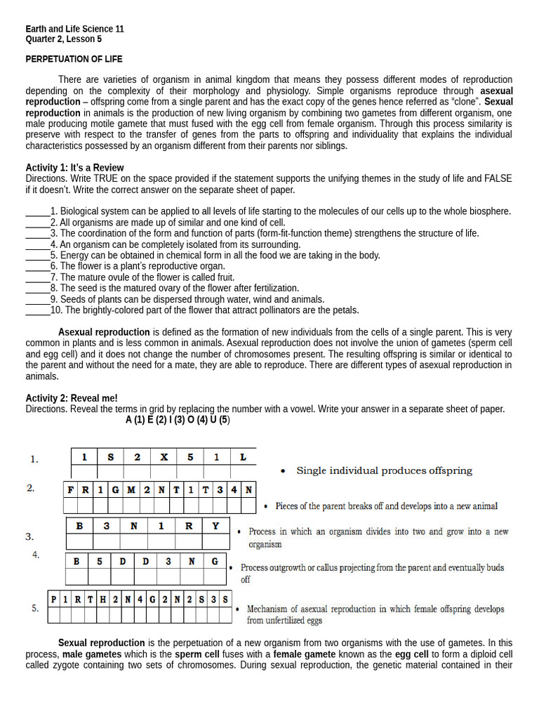 Eals q2 Animal Reproduction | PDF | Reproduction | Sexual Reproduction