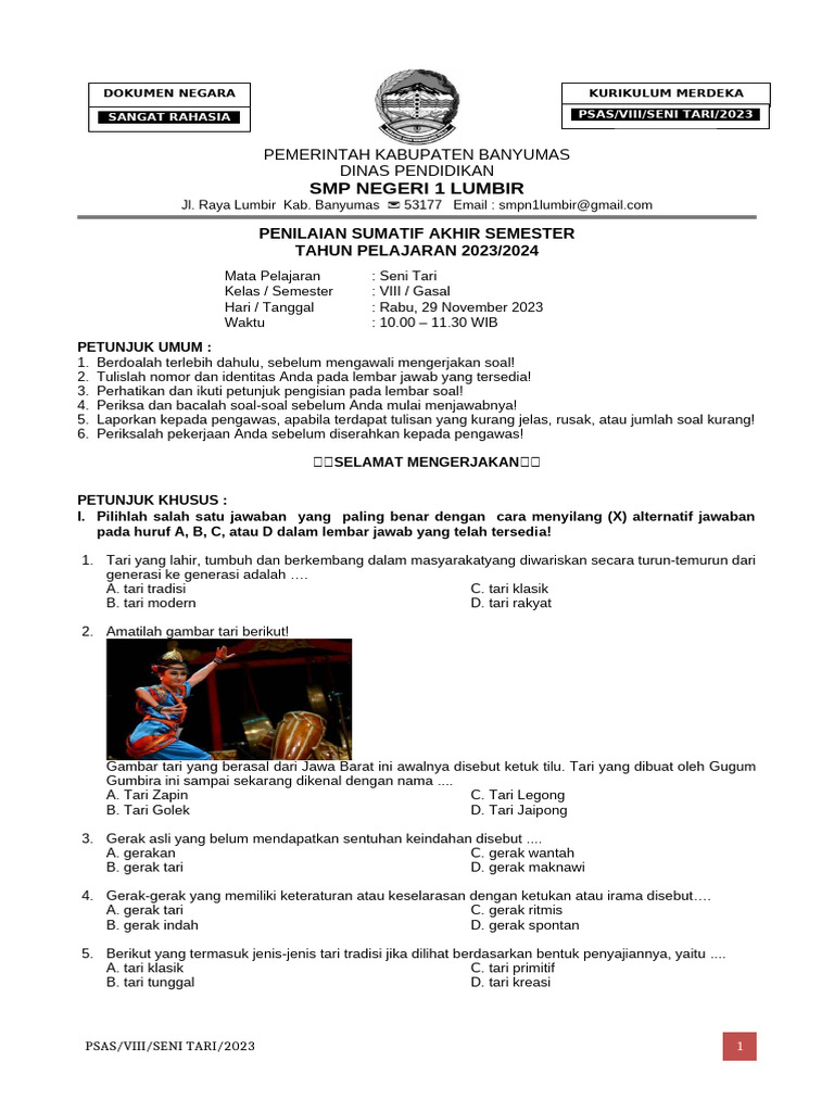 Psas 8 Seni Tari | PDF