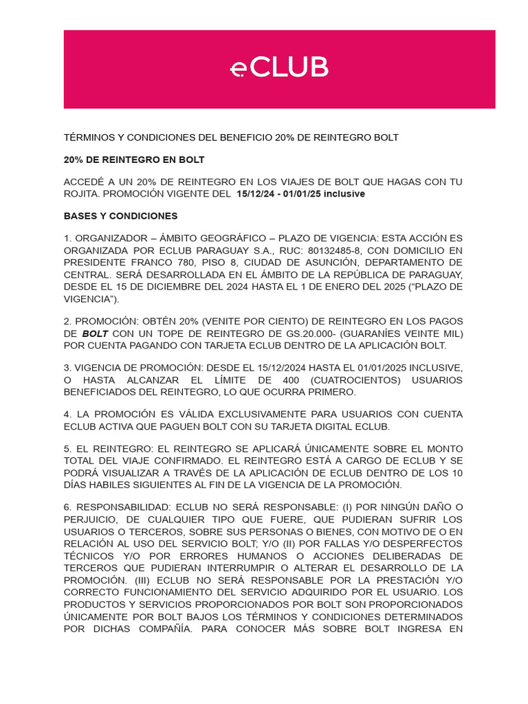 TyC ReintegroBolt | PDF