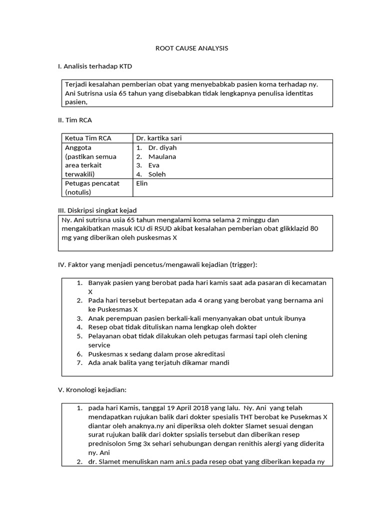 FMEA DAN RCA Watubelah | PDF