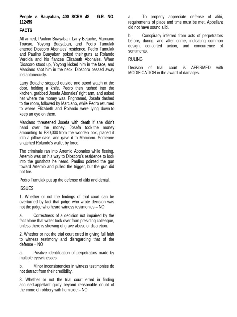 JAVA - 400 SCRA 48 - G.R. NO. 112459 | PDF | Witness | Justice