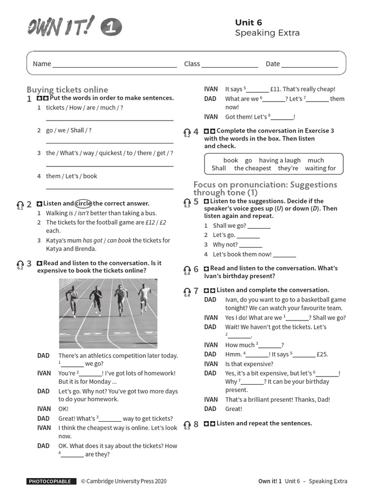 Speaking Extra Unit6 Without Answers | PDF