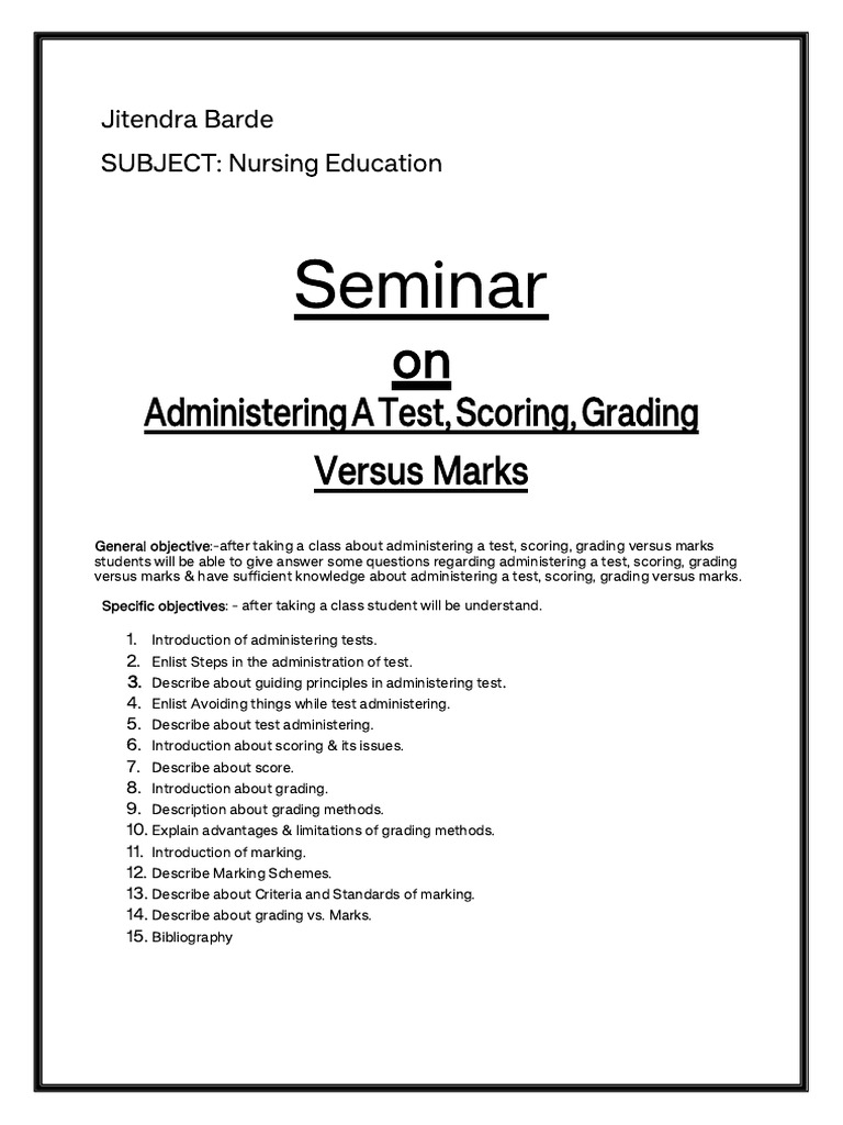 Test Administration and Scoring Guide | PDF | Educational Assessment ...