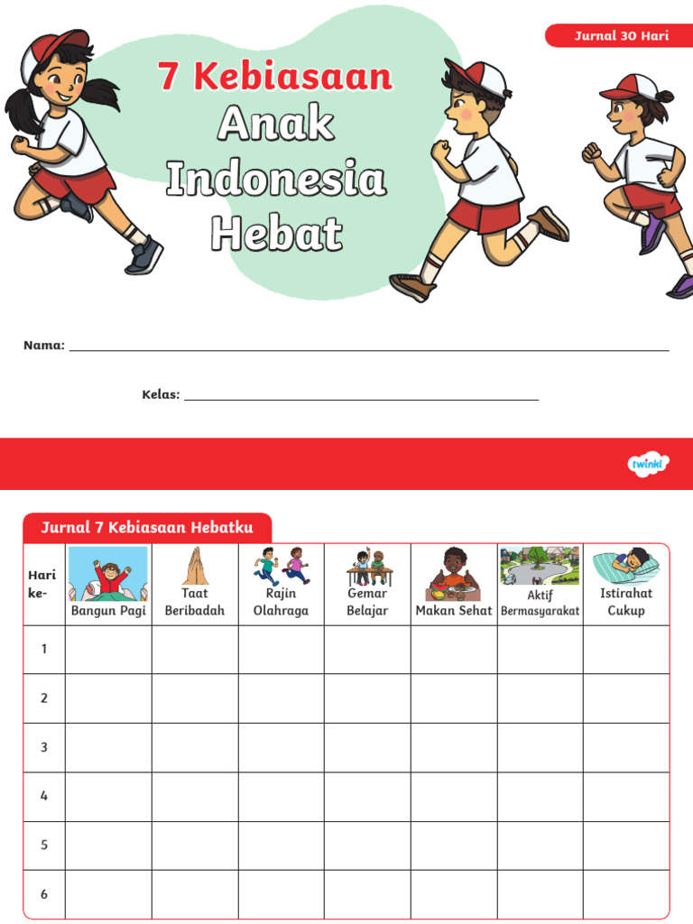 Id C 1734853688 Jurnal 30 Hari 7 Kebiasaan Anak Indonesia Hebat | PDF