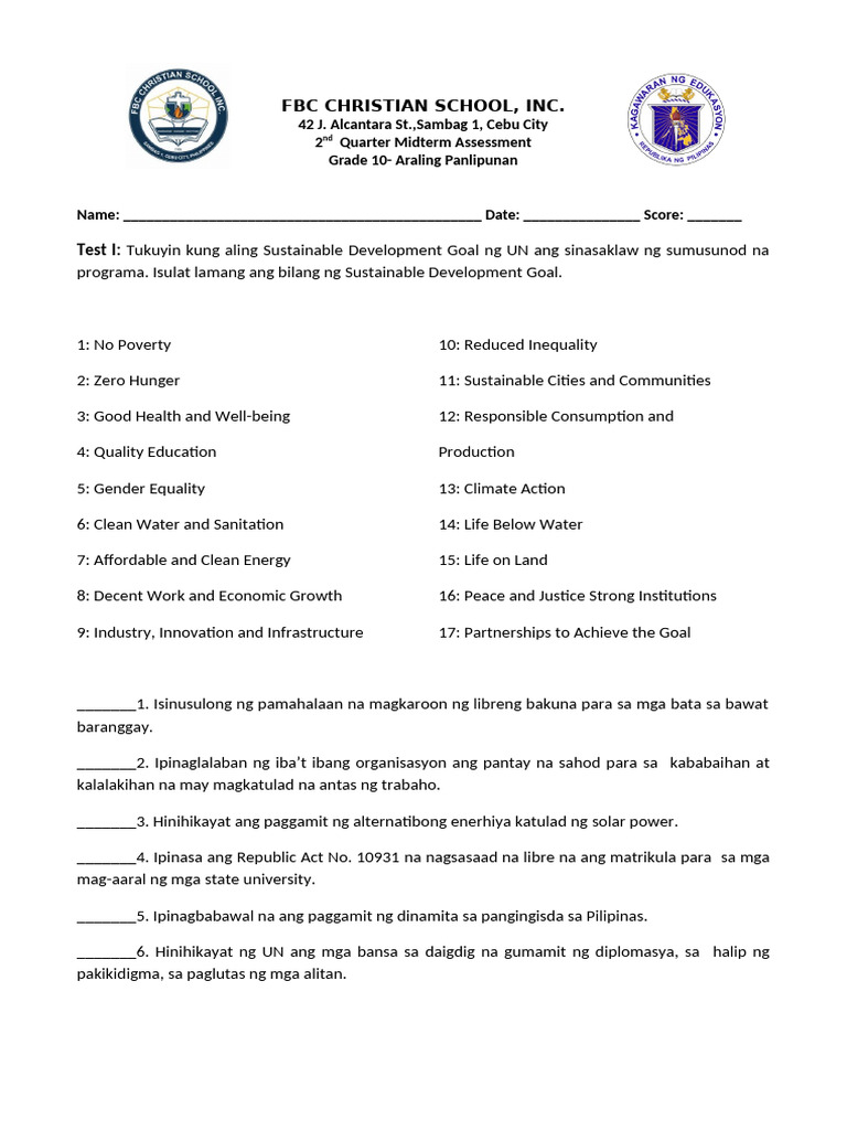 Grade 10 - Ap - 2ND Quarter | PDF