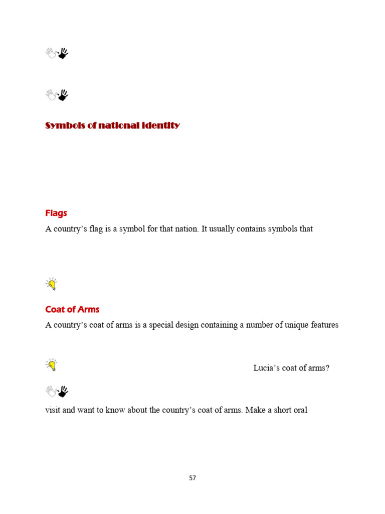 National Symbols of St. Lucia | PDF | Symbols | Flag