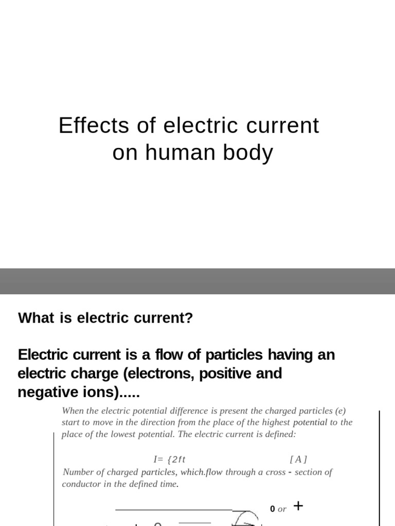 Effects of Electric Current On Body | PDF | Ion | Electric Current