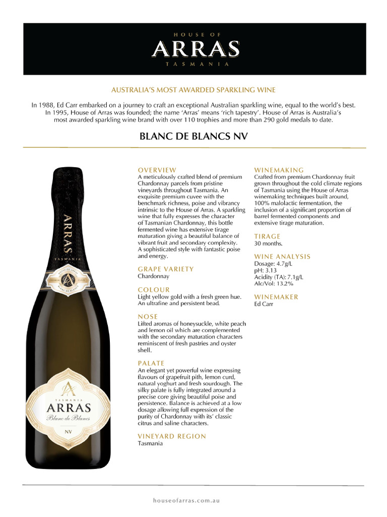 Arras Blanc de Blancs NV | PDF