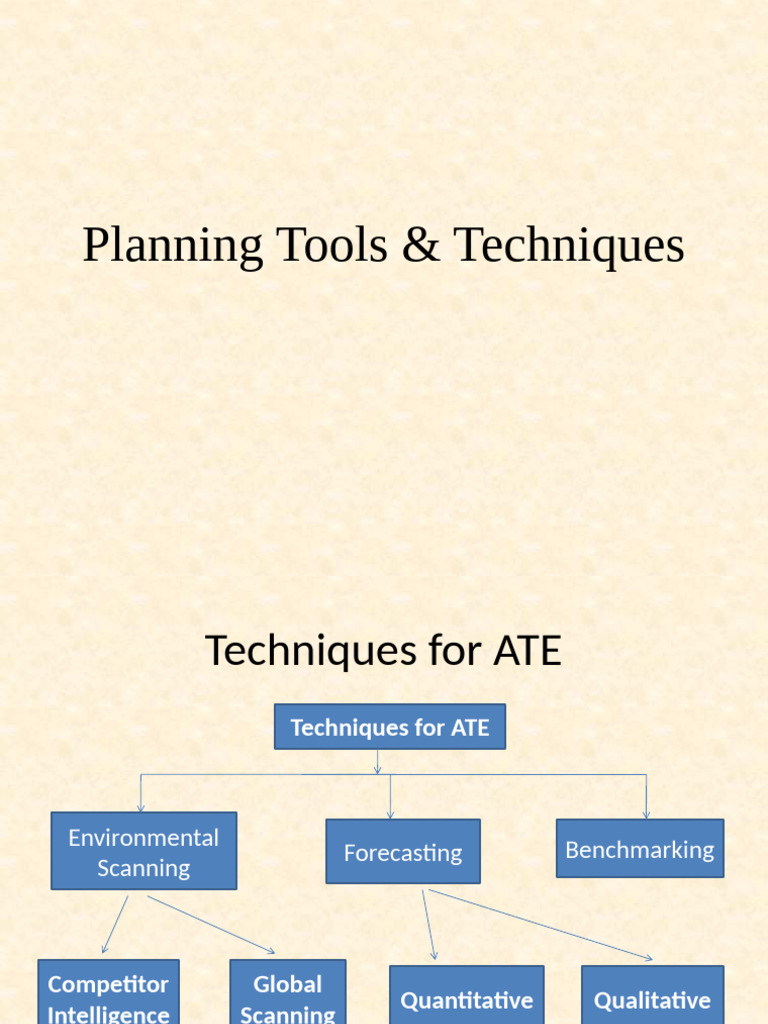 Planning Tools and Techniques | PDF | Forecasting | Business
