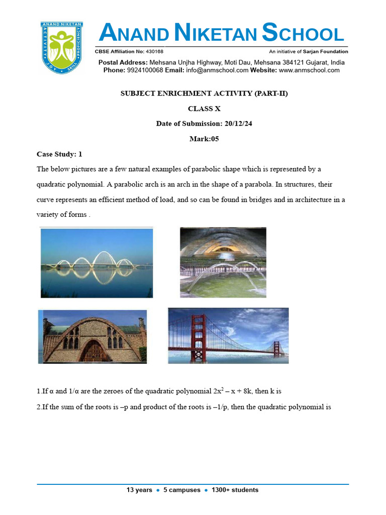 Class 10 Maths Enrichment Activity | PDF | Sphere | Area
