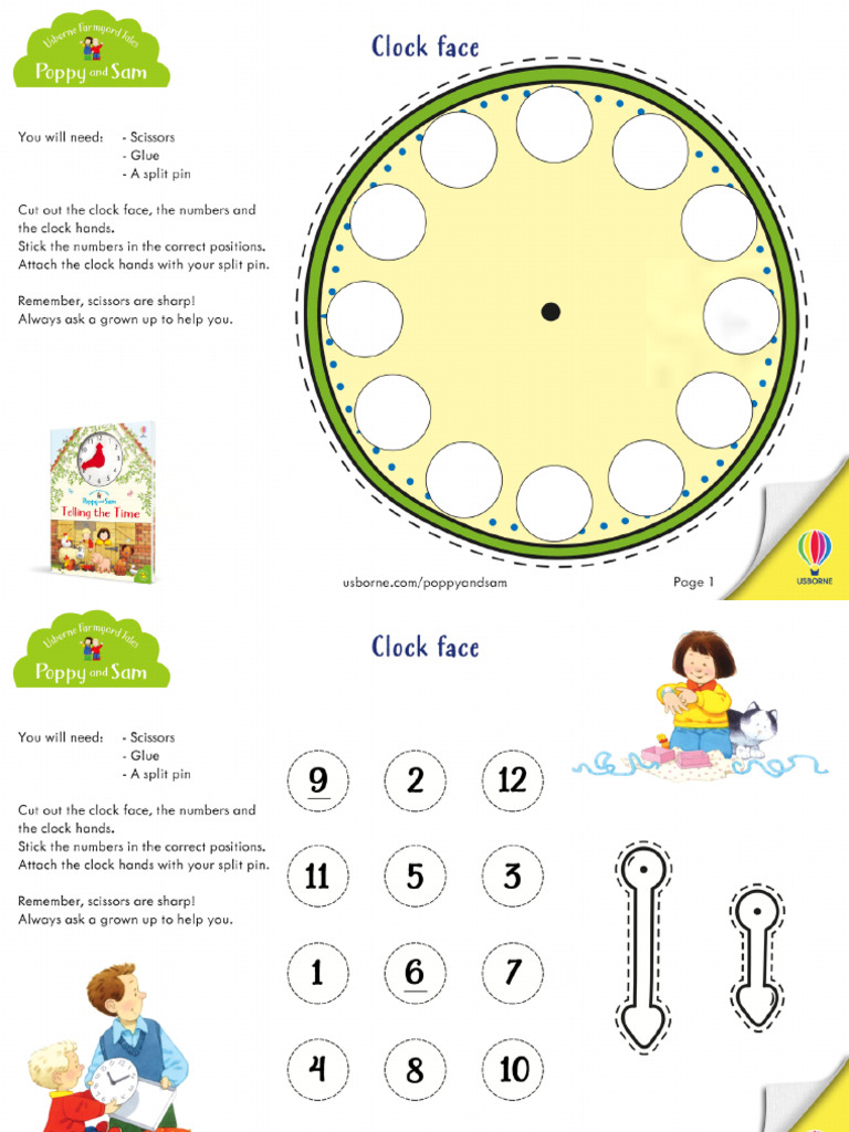 05 P S Activity Sheets Clock Face | PDF