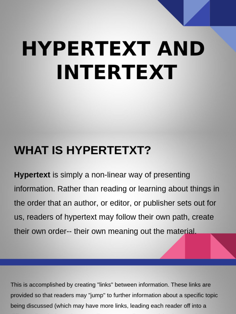 Hypertext-and-Intertext | PDF