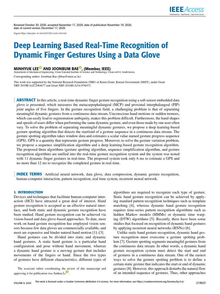 Deep Learning Based Real Time Recognition Of Dynamic Finger Gestures