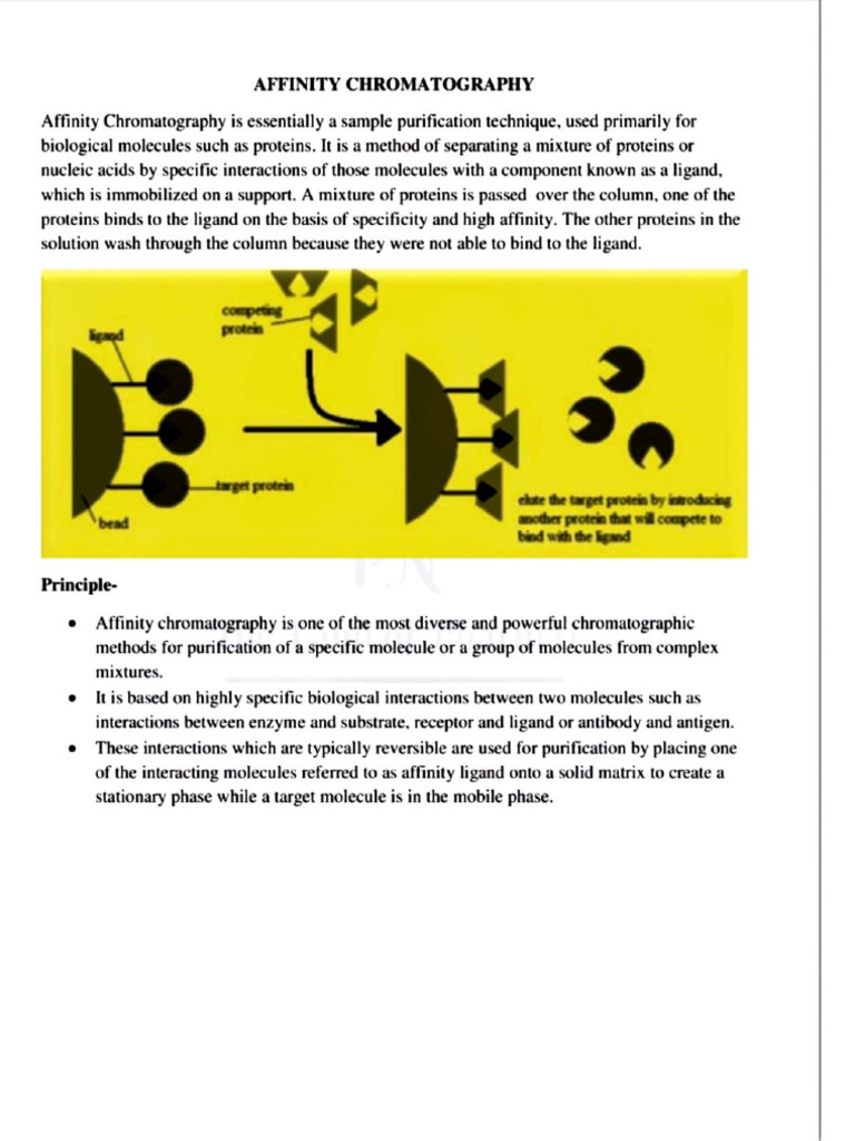 Affinity Chromatography | PDF | Chromatography | Ligand (Biochemistry)